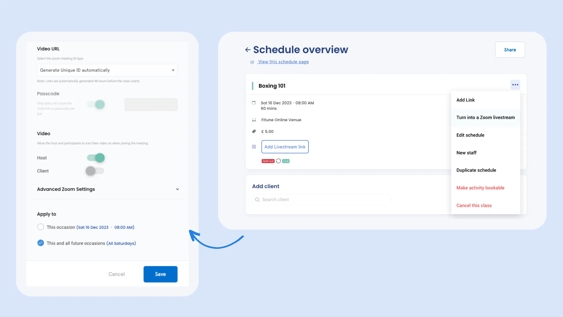 Feature: Zoom integration